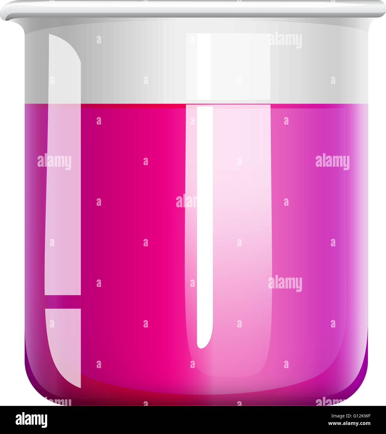Pink liquid in beaker glass illustration Stock Vector Image & Art - Alamy