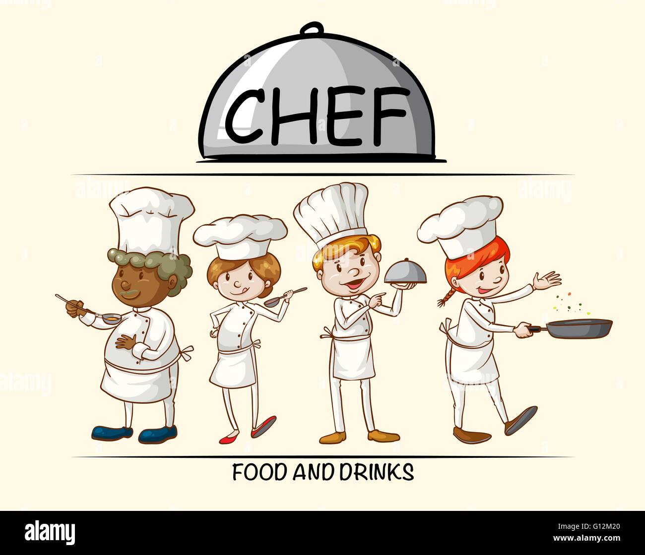 Female chefs Stock Vector Images - Alamy