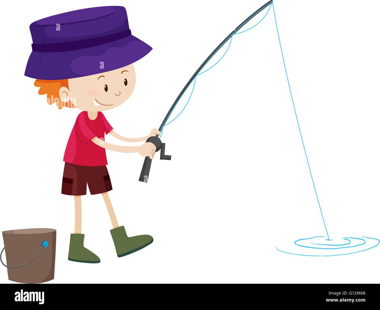 Boy Fishing Clip Art