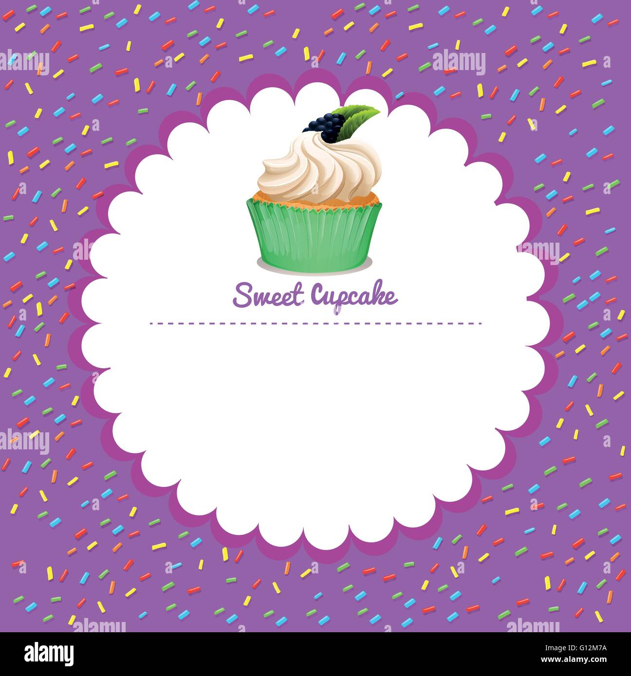 Border design cupcake illustration hi-res stock photography and images ...