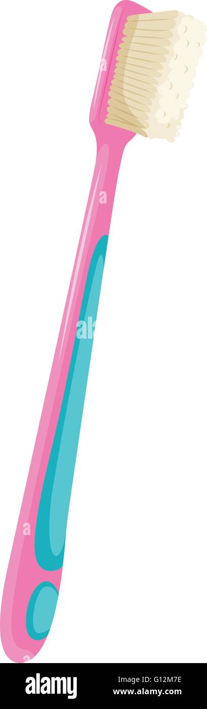 Toothbrush with pink handle illustration Stock Vector Image & Art - Alamy