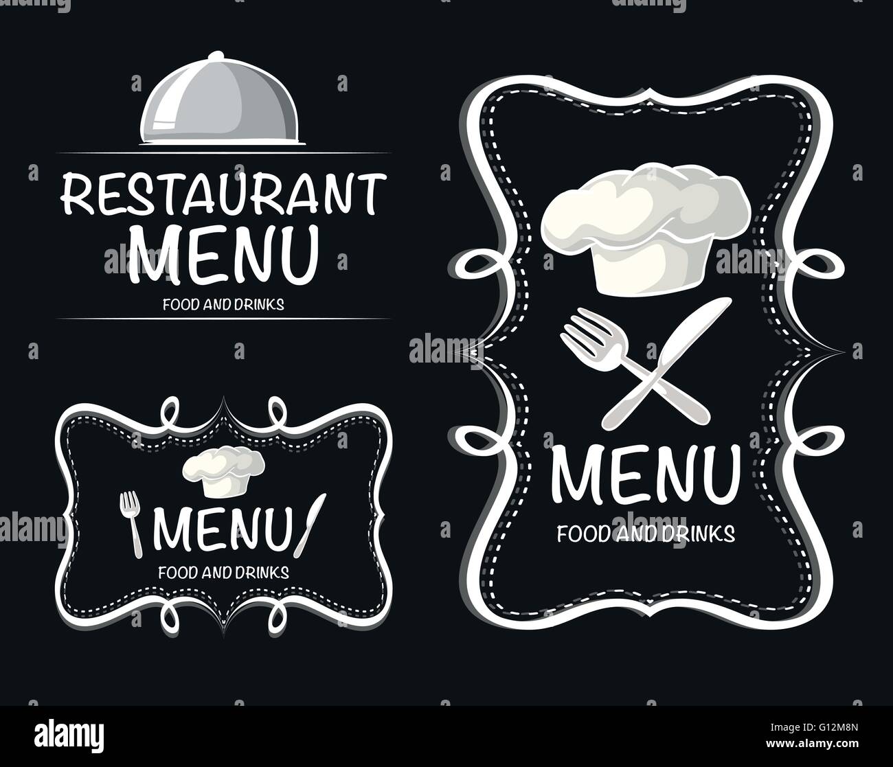 Banner design with restaurant menu illustration Stock Vector Image ...