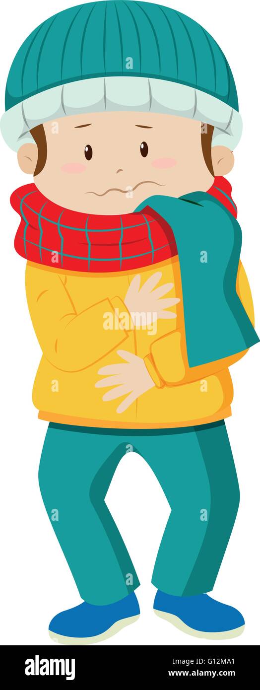 Man in winter clothes illustration Stock Vector Image & Art - Alamy