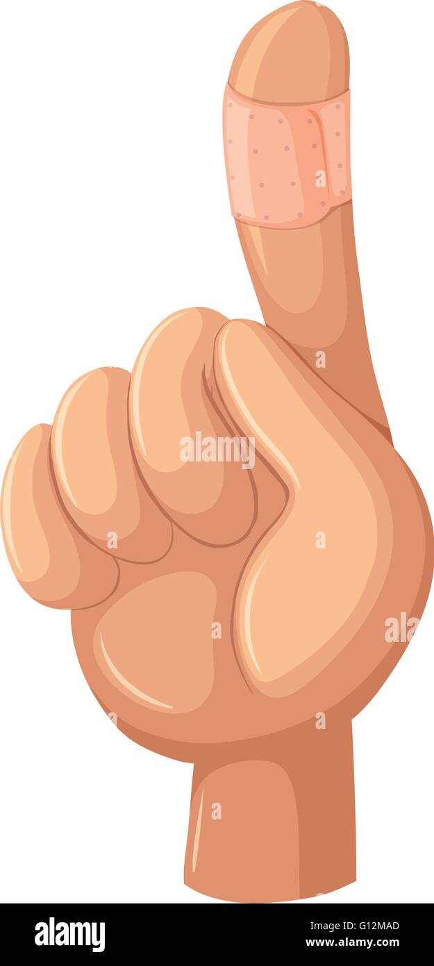 Finger plaster Stock Vector Images - Alamy