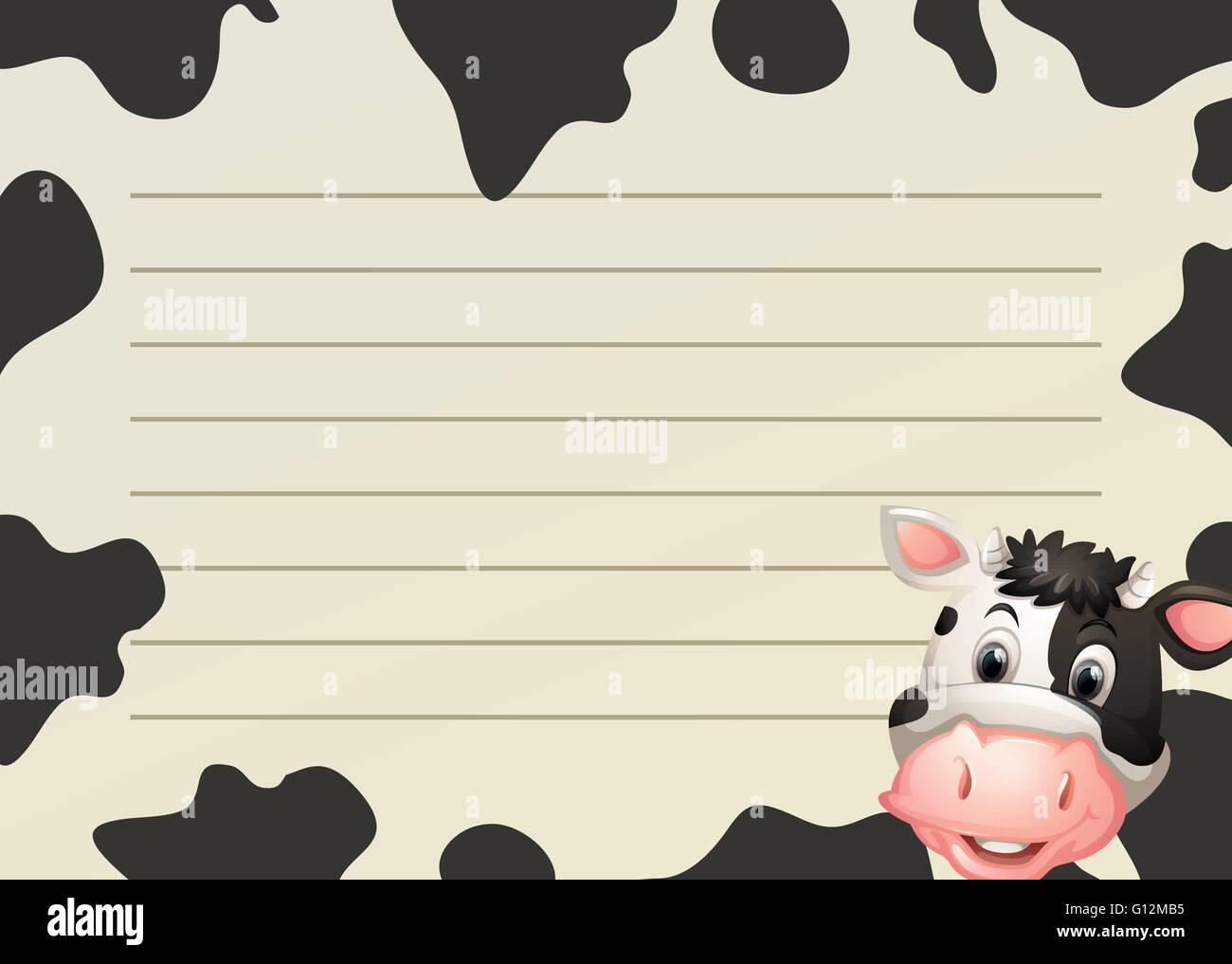 Paper design with cow and skin illustration Stock Vector Image & Art ...