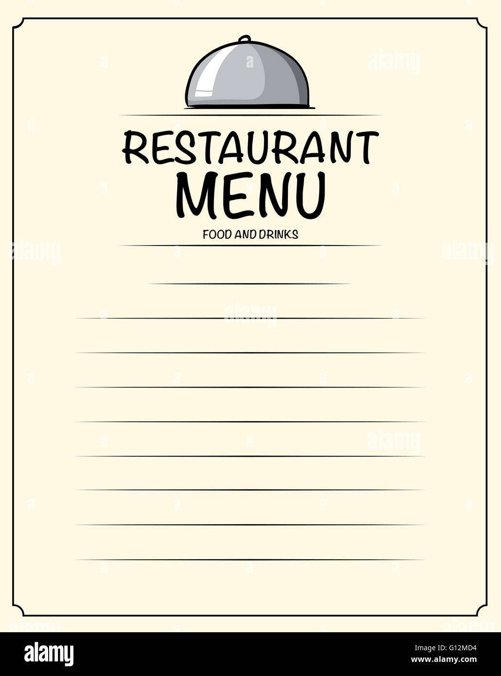 Line paper design with restaurant illustration Stock Vector Image & Art ...