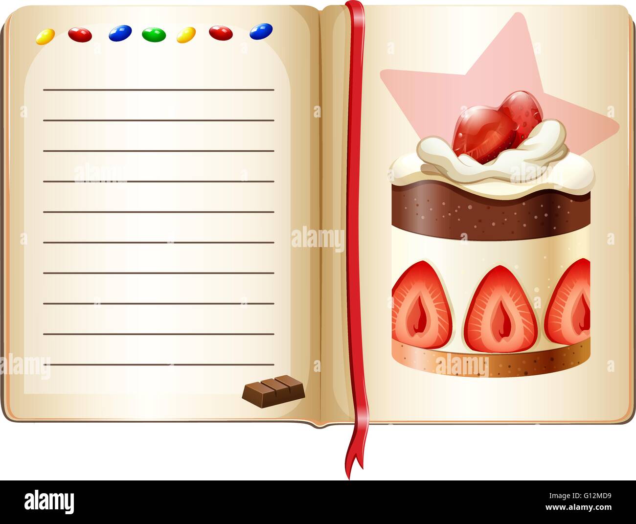 Strawberry cake illustration hi-res stock photography and images - Alamy