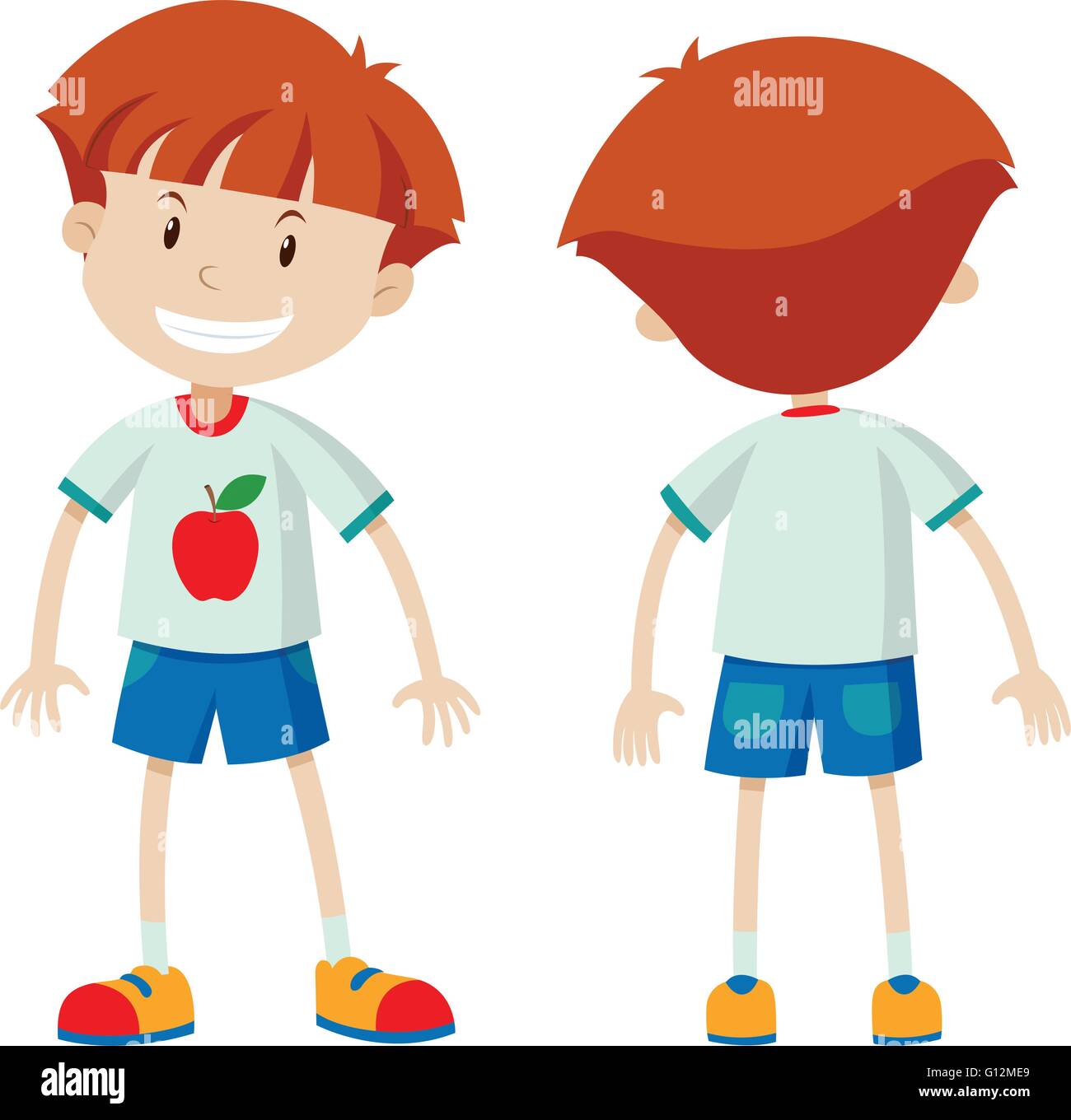 Boy front and back Stock Vector Images - Alamy