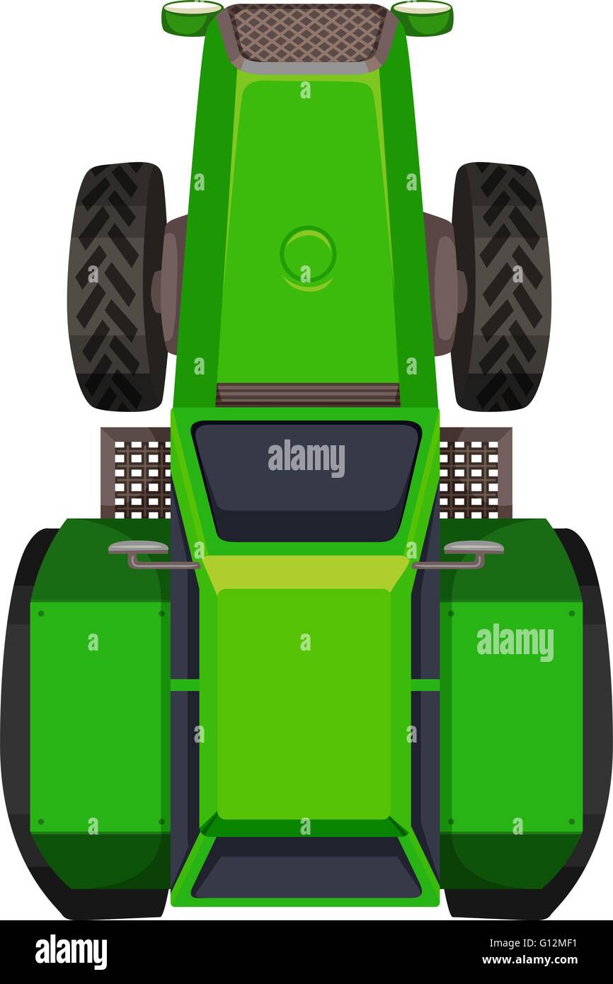 Top view of green tractor illustration Stock Vector Image & Art - Alamy