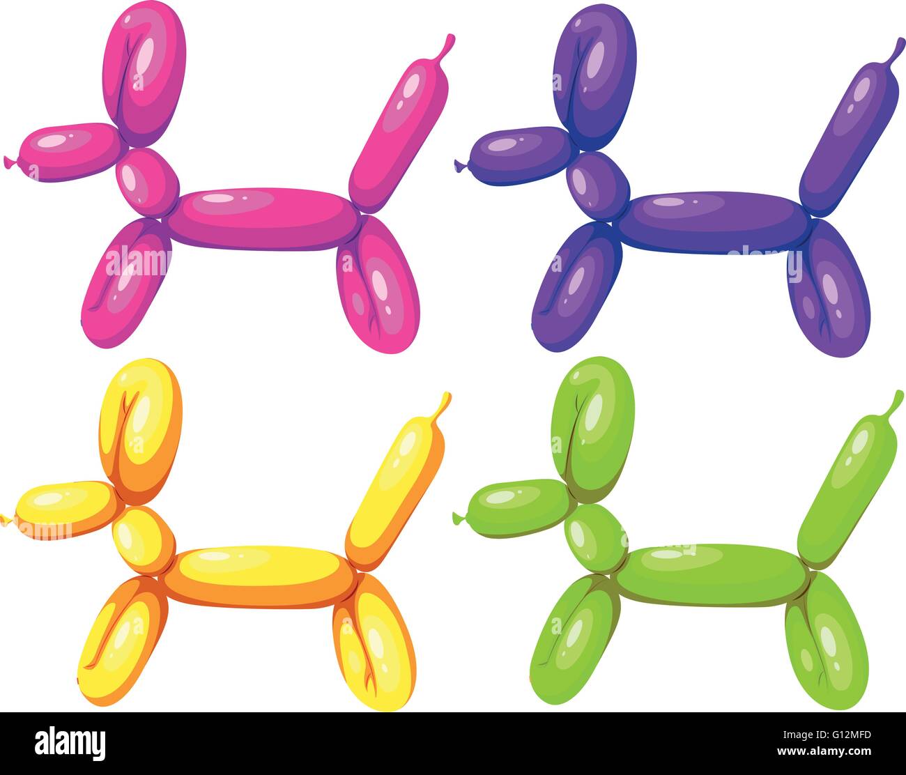 Balloon dog yellow Stock Vector Images - Alamy