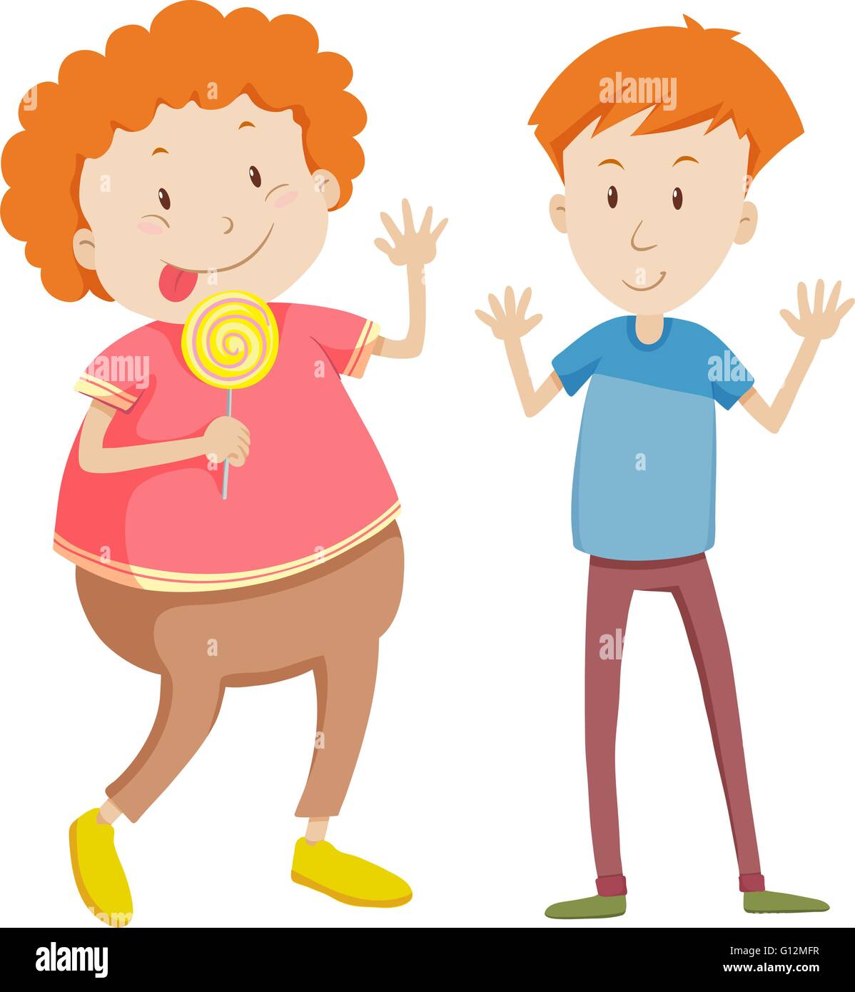 Fat thin child hi-res stock photography and images - Alamy