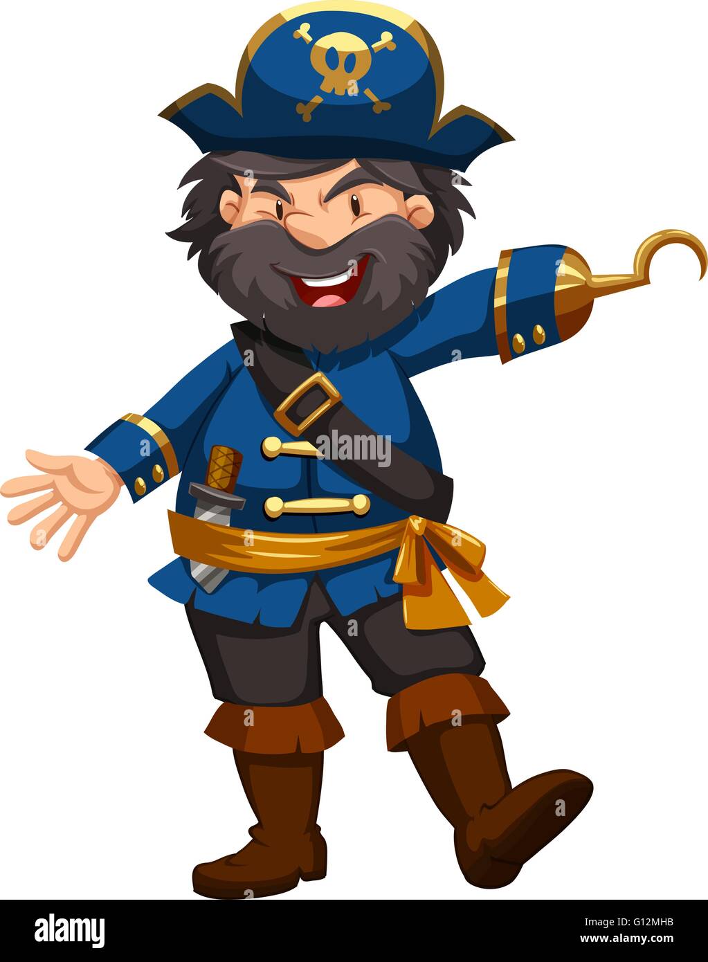 Old pirate captain in cartoon Stock Vector Images - Alamy