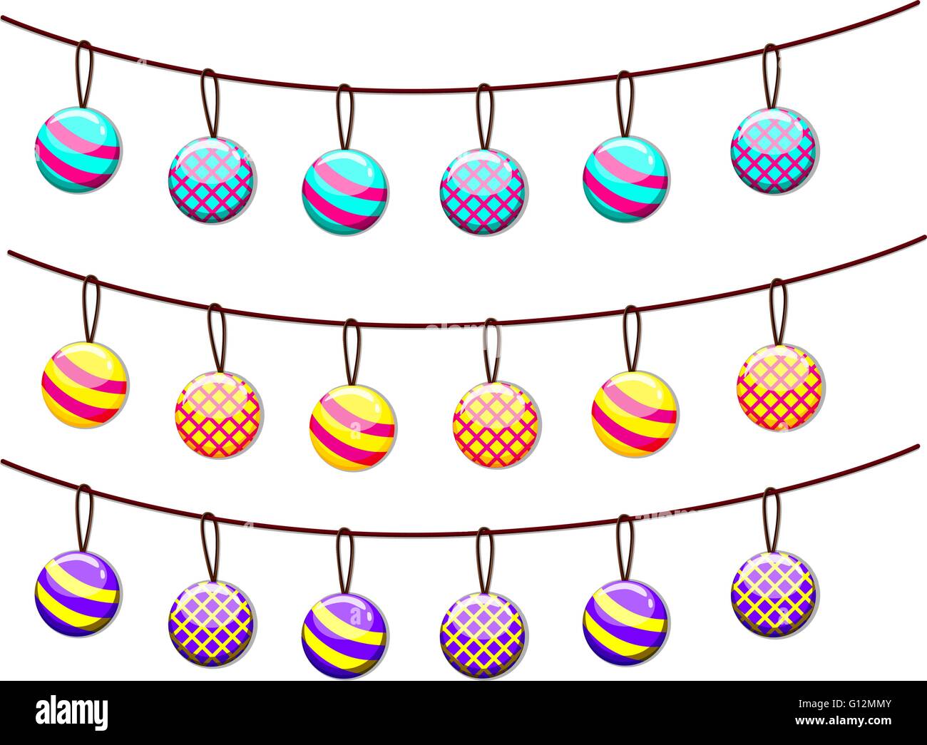 Balls hanging Stock Vector Images - Alamy