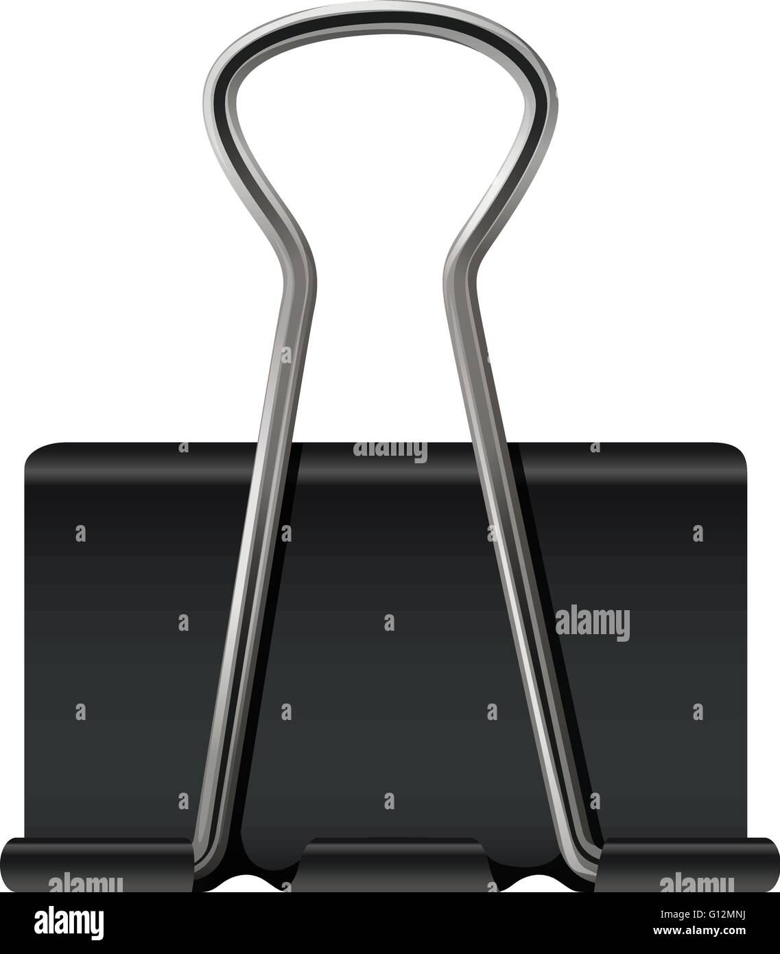 Single black paper clip illustration Stock Vector Image & Art - Alamy