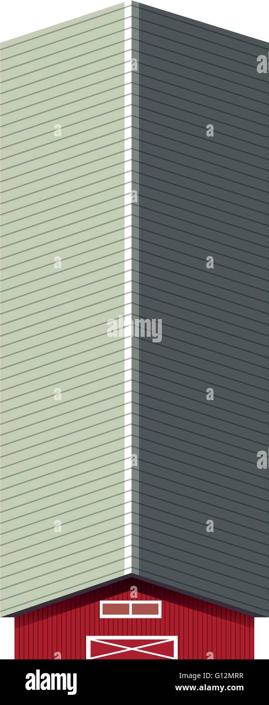 Red barn with long rooftop illustration Stock Vector Image & Art - Alamy