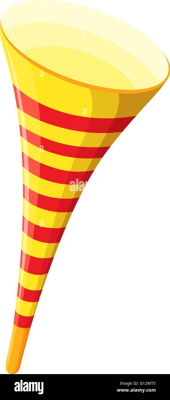 Party horn in yellow color illustration Stock Vector Image & Art - Alamy