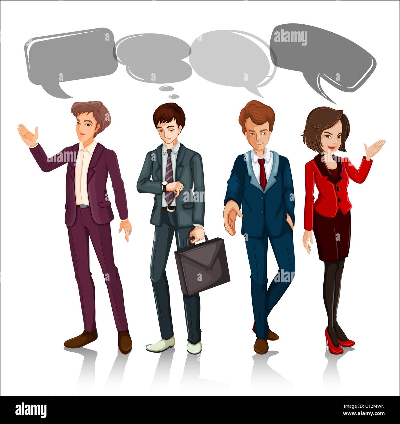 Speech bubbles illustration Stock Vector Images - Alamy