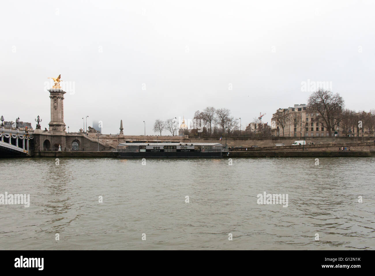 Pont Alexandre III, a beautiful deck arch bridge that spans the river ...