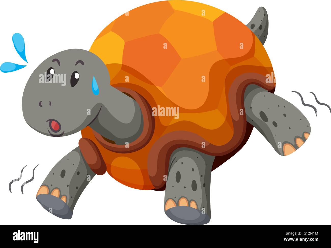 Cute turtle running with swet illustration Stock Vector Image & Art - Alamy
