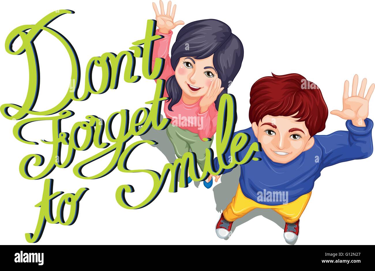 Expression don't forget to smile illustration Stock Vector Image & Art ...
