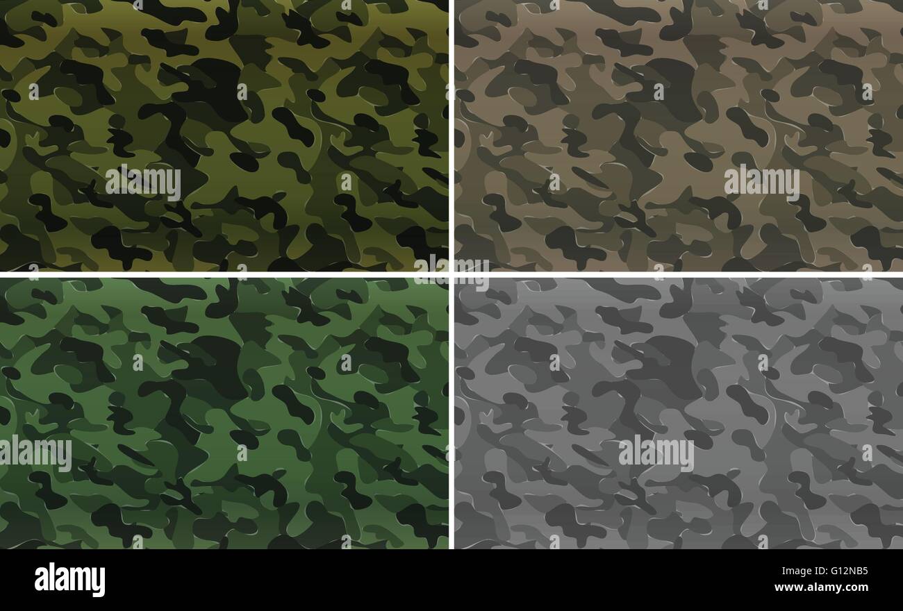 Camouflage pattern with military theme illustration Stock Vector Image ...