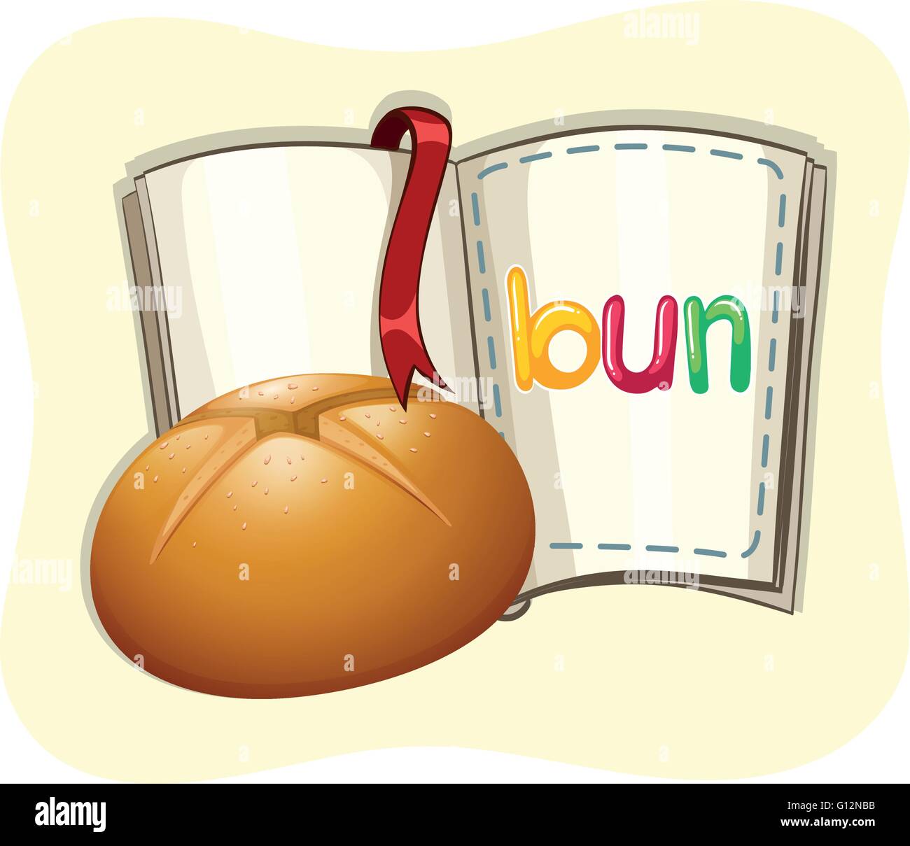 Baked bun Stock Vector Images - Alamy