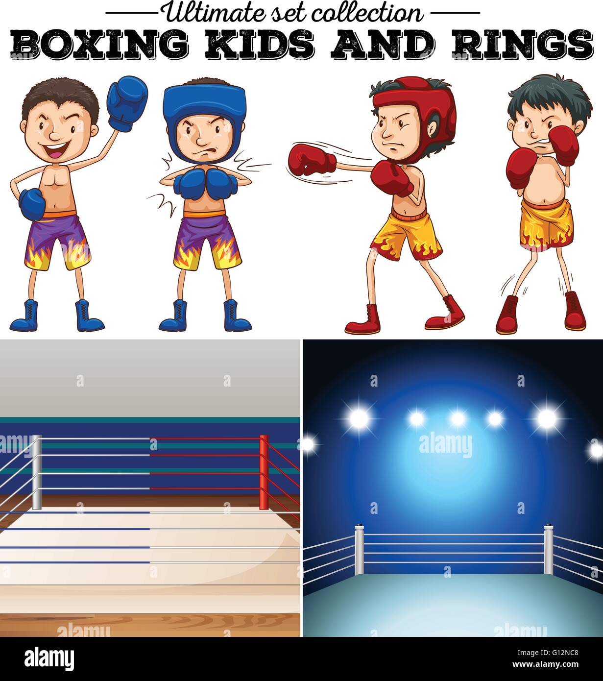 Child boxer Stock Vector Images - Alamy