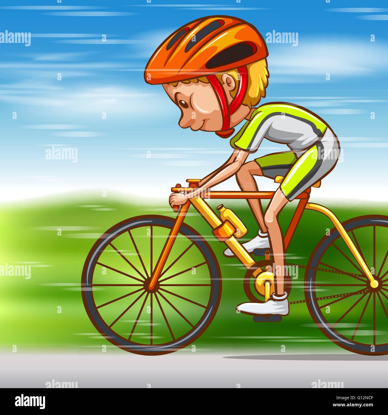 Man riding bicycle clipart hi-res stock photography and images - Alamy