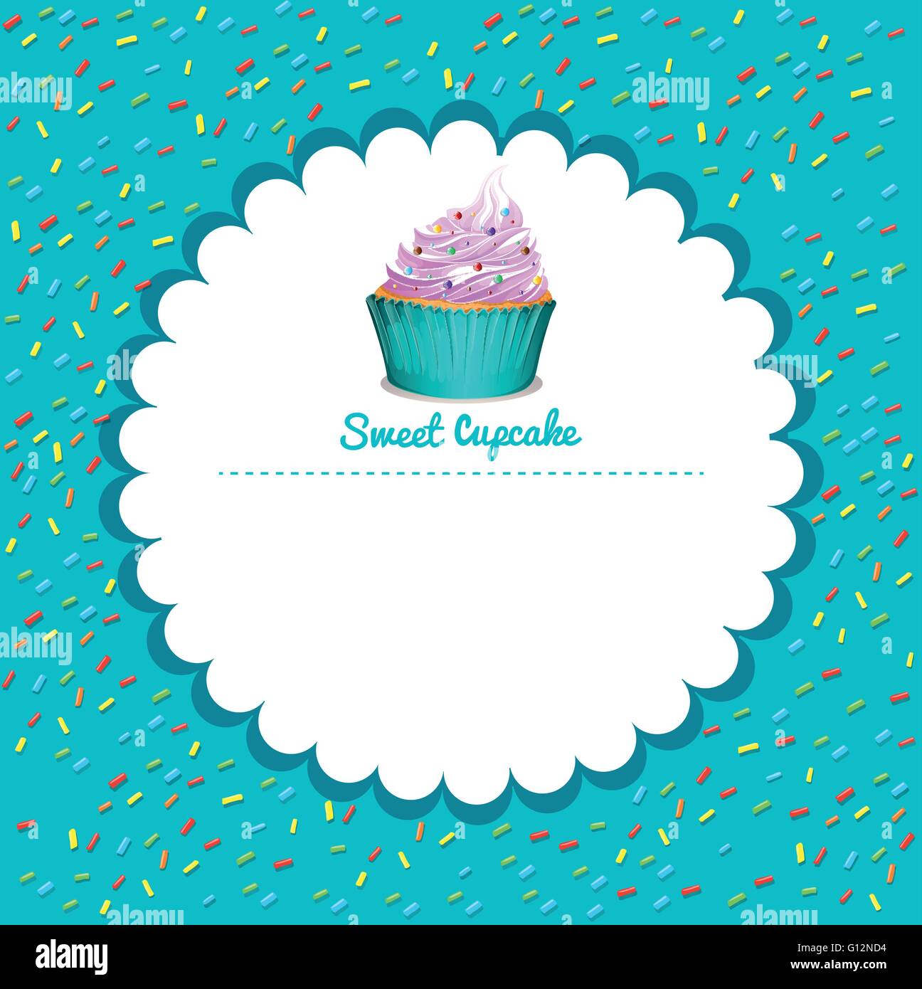Border design cupcake illustration hi-res stock photography and images ...