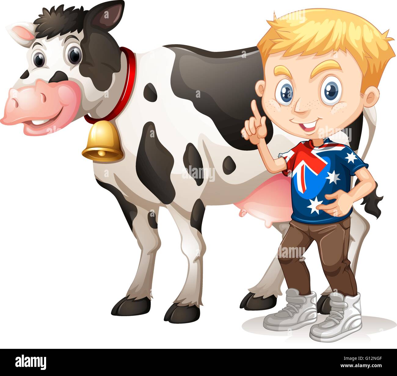 Cow boy vector vectors hi-res stock photography and images - Alamy