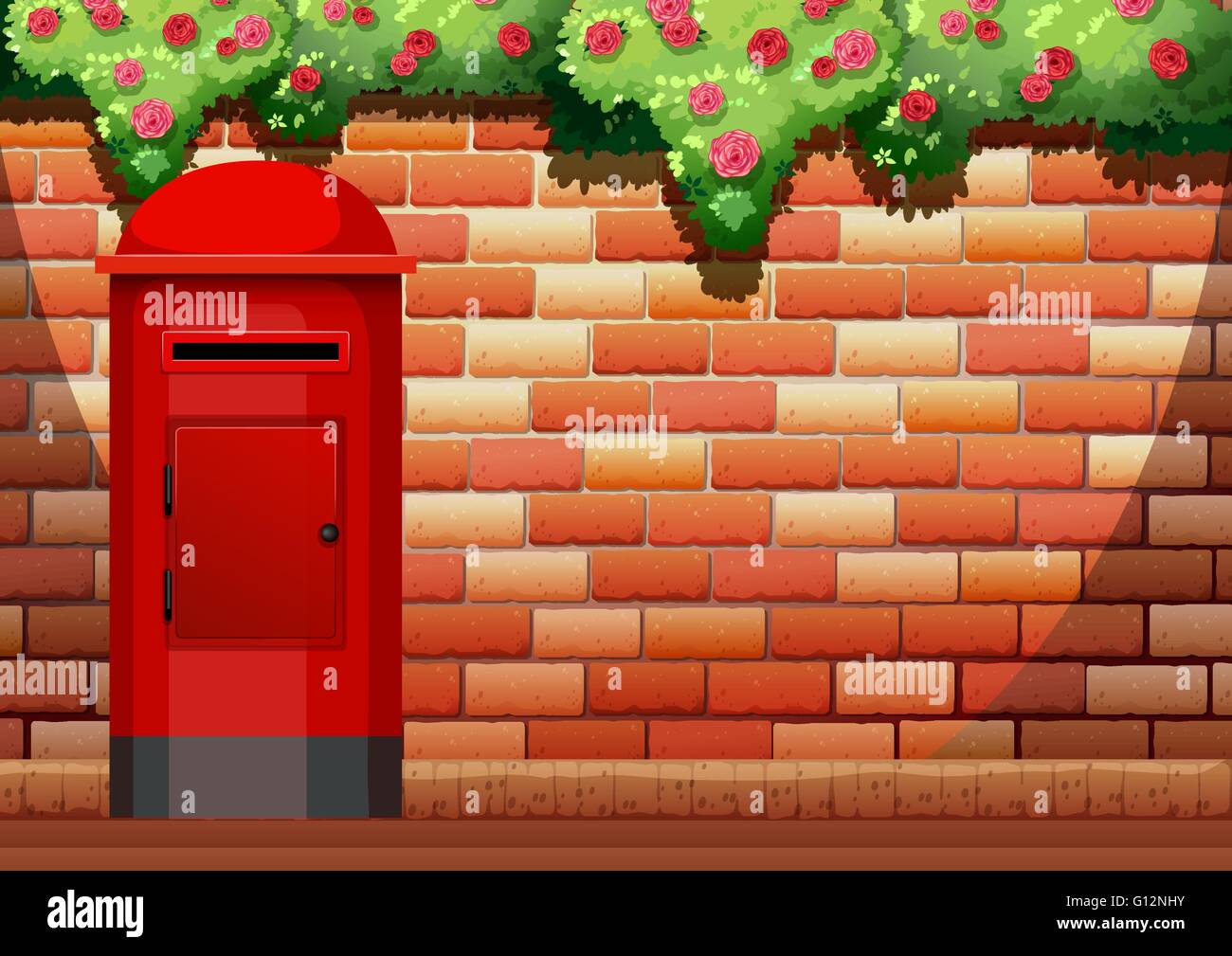 Green wall post box Stock Vector Images - Alamy