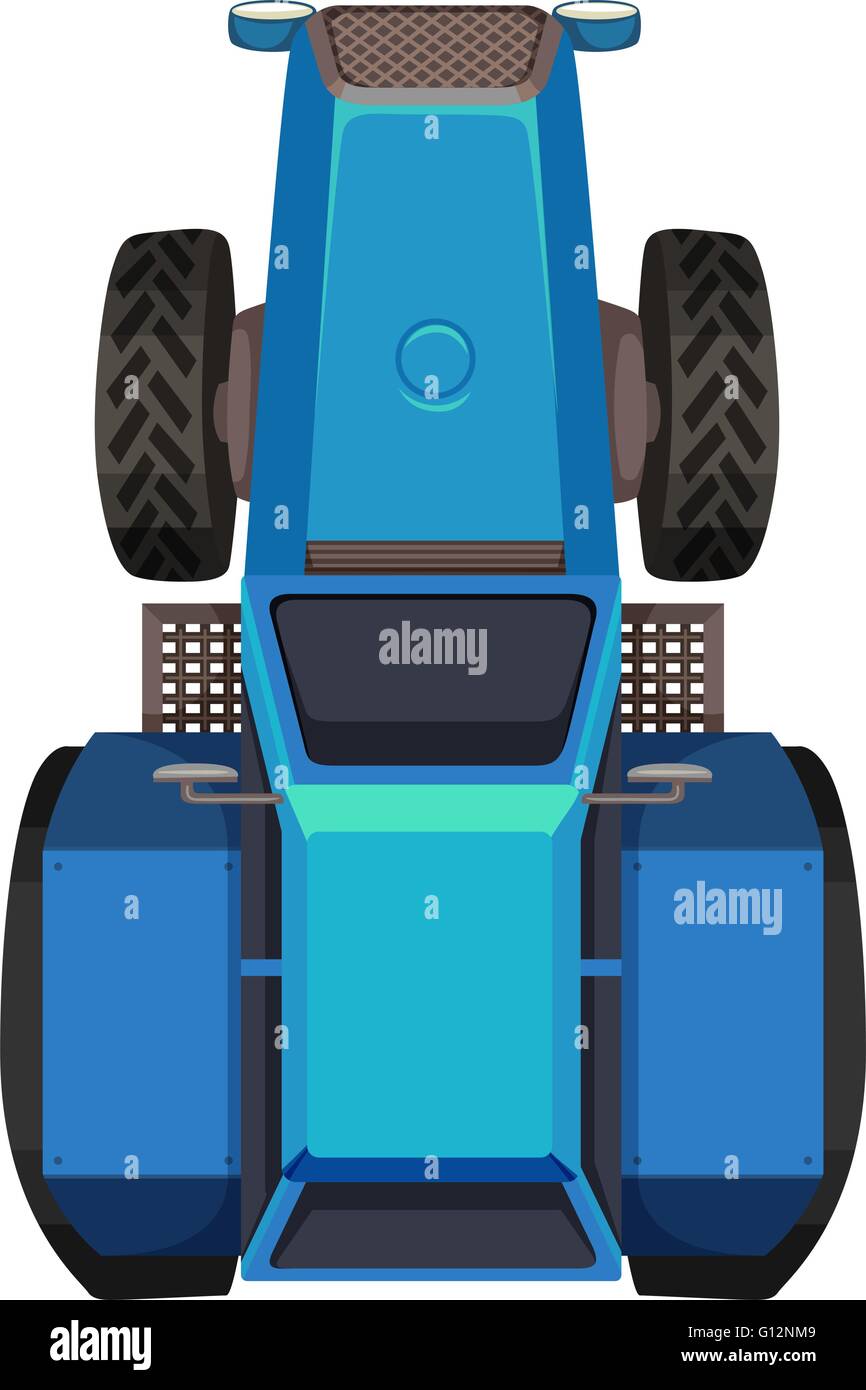 Blue tractor Stock Vector Images - Alamy