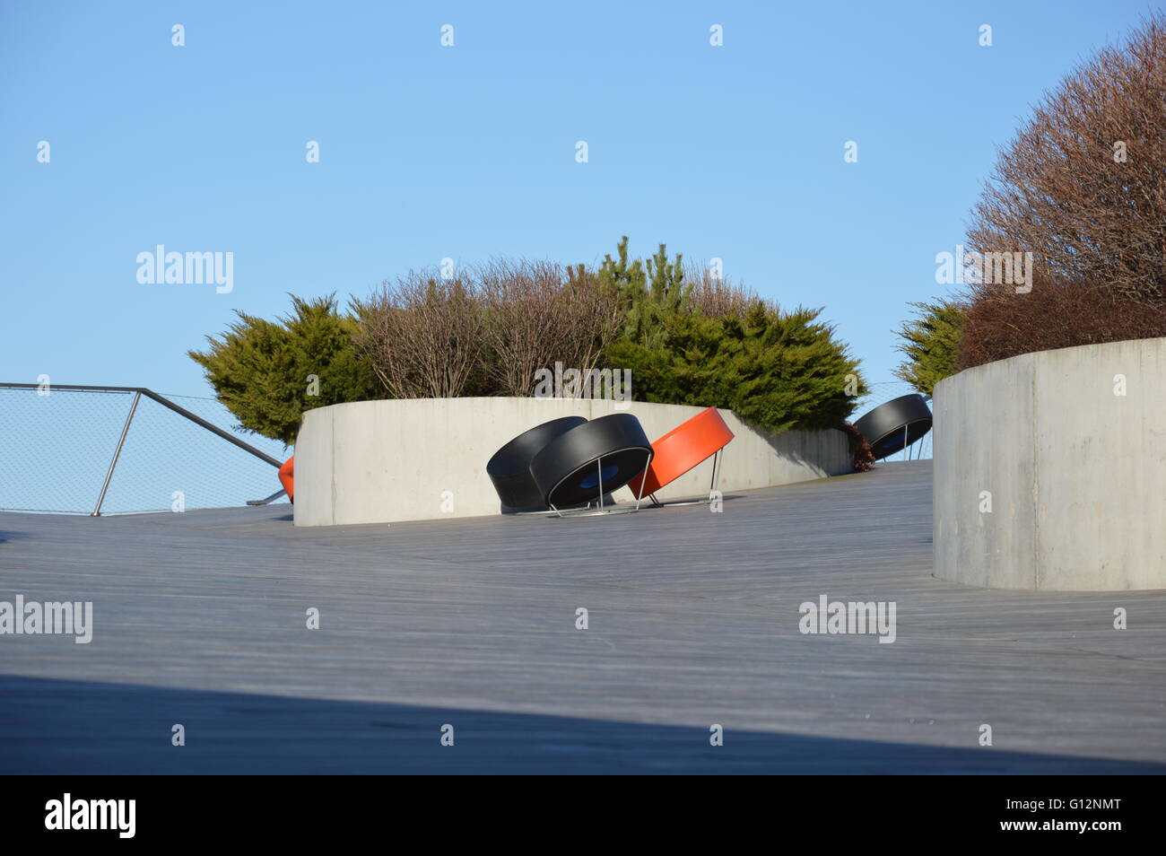 seats, architecture and shadows Stock Photo - Alamy