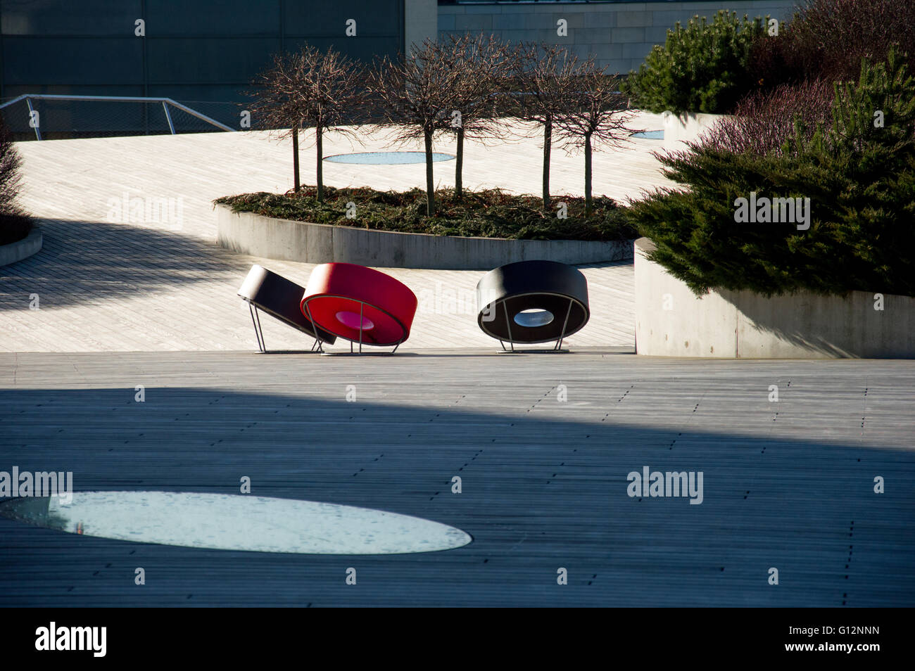 seats, architecture and shadows Stock Photo - Alamy