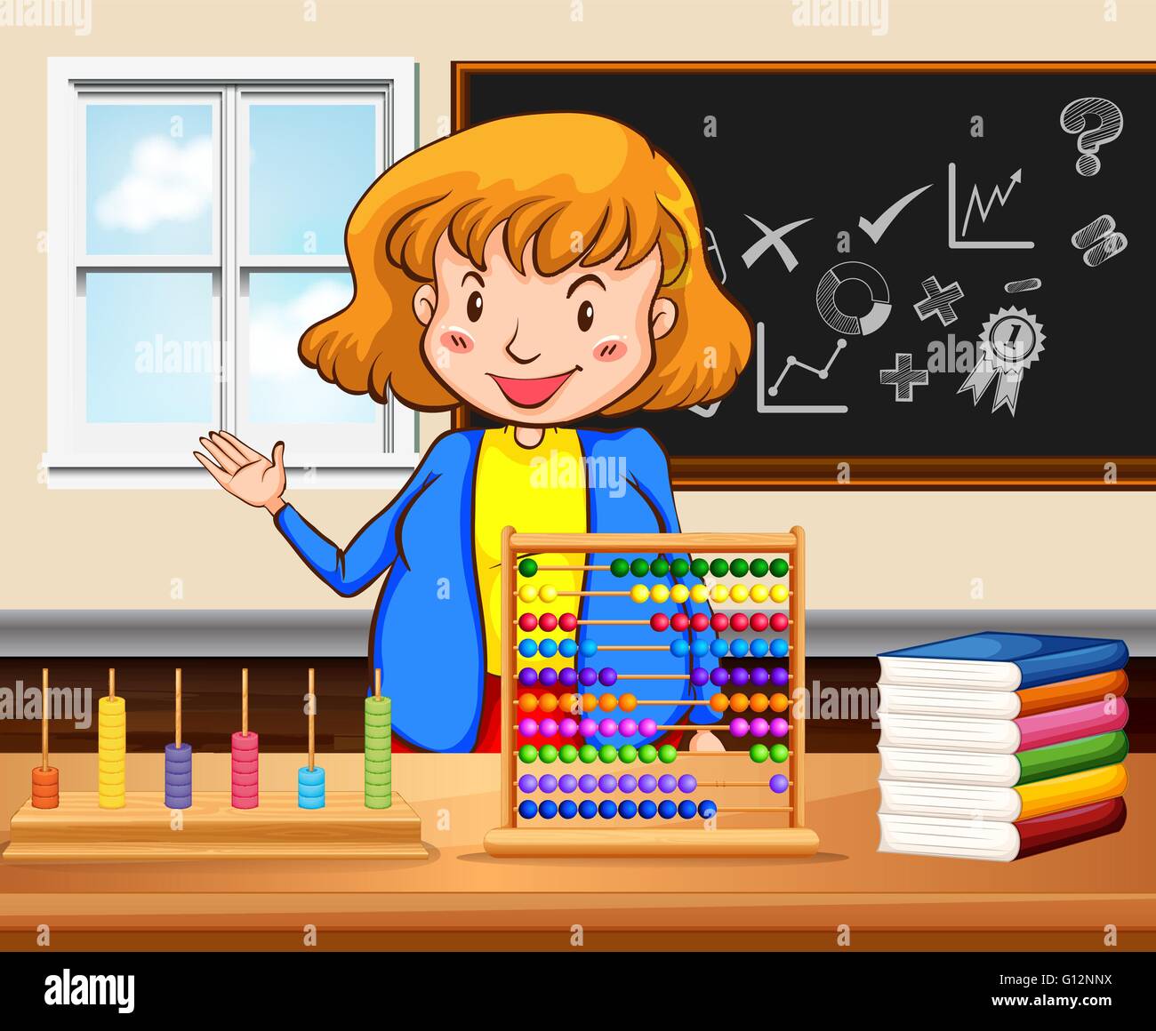 Female teacher clip art hi-res stock photography and images - Alamy