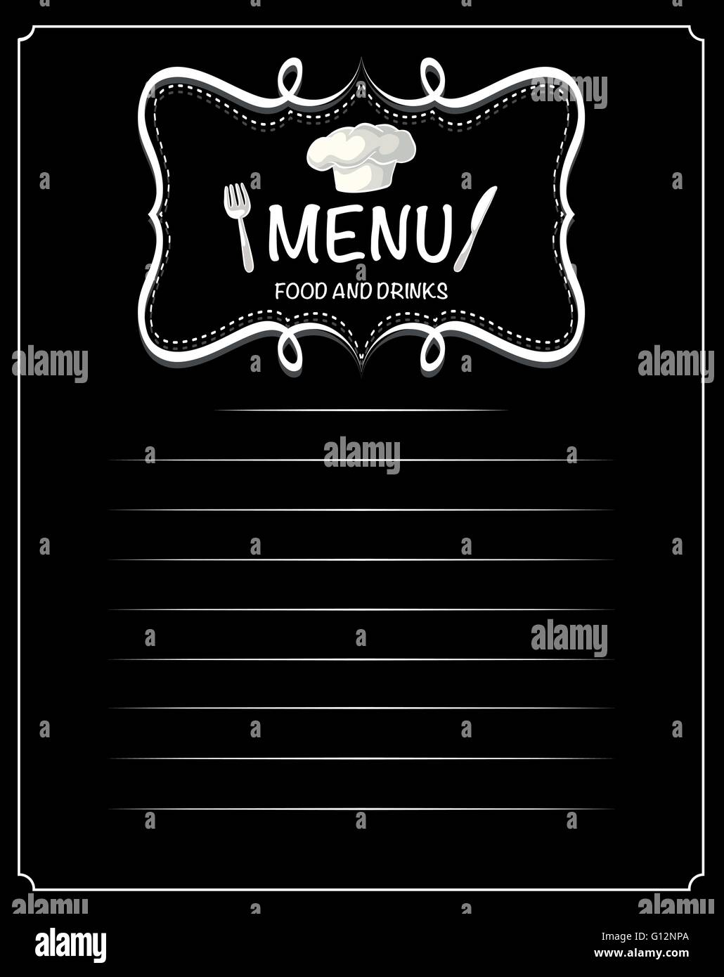 Paper design with menu food and drinks illustration Stock Vector Image ...