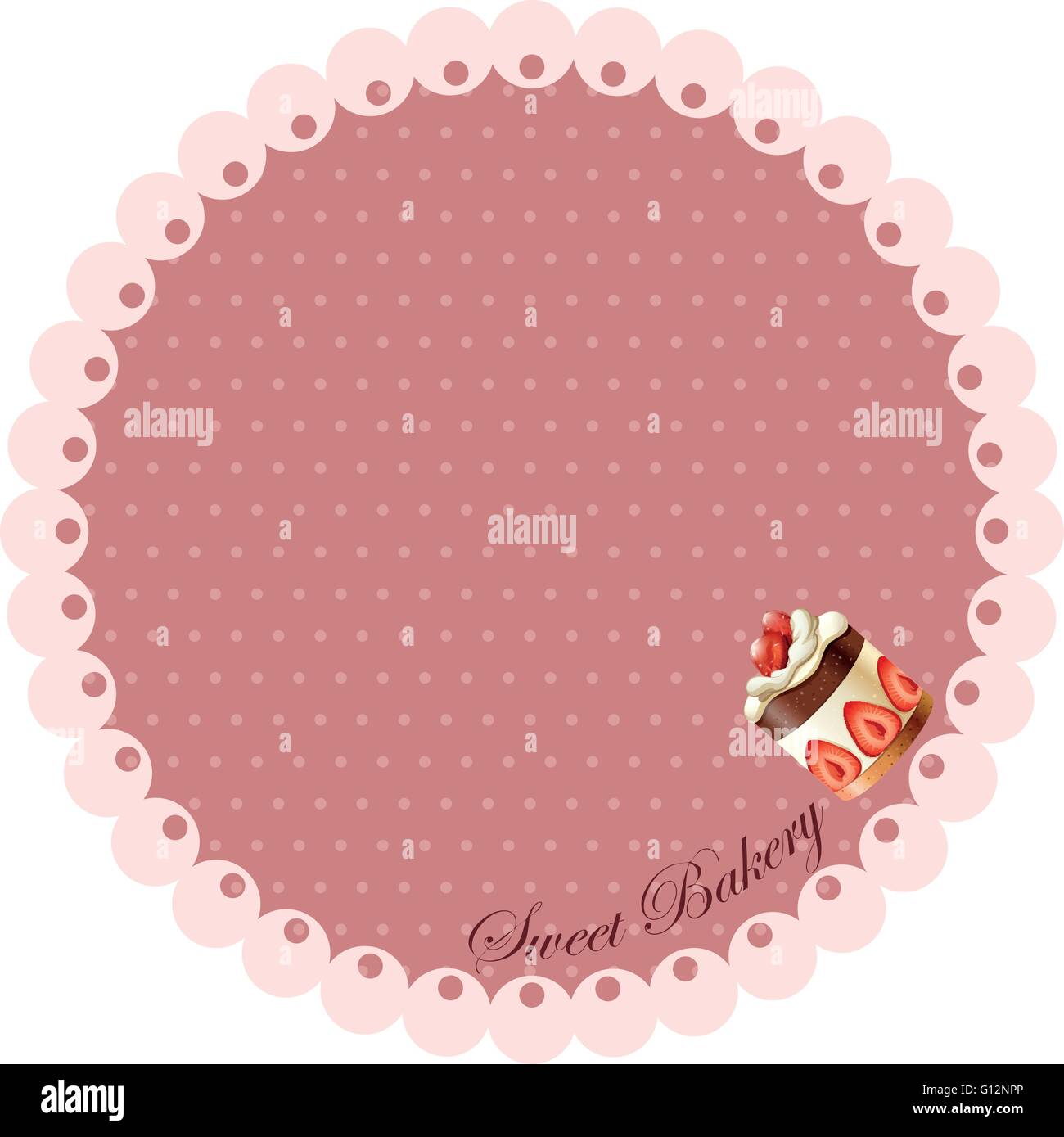 Border design with chocolate cake illustration Stock Vector Image & Art ...