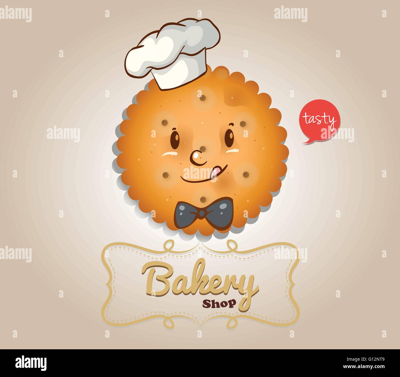 Cracker with face and shop logo illustration Stock Vector Image & Art ...