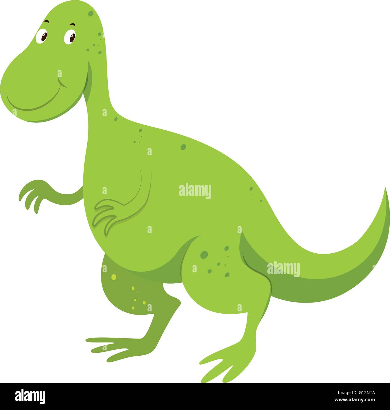 Green dinosaur with happy face illustration Stock Vector Image & Art ...