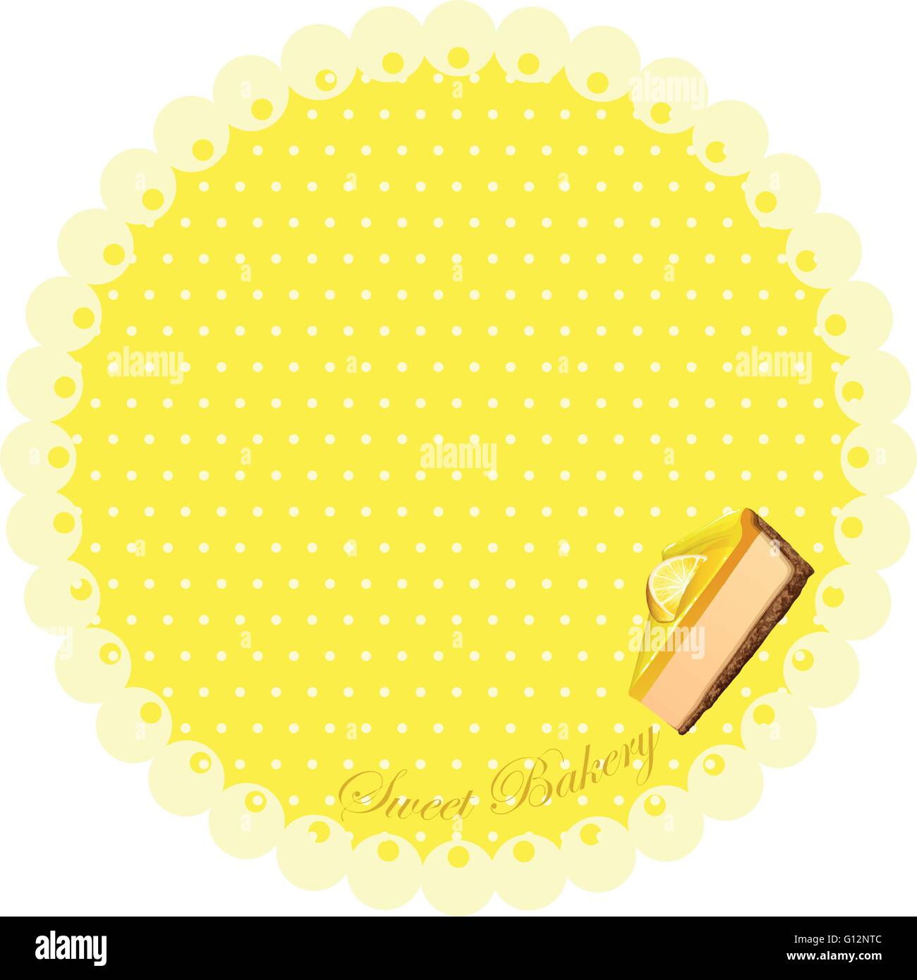 Round border with cheesecake illustration Stock Vector Image & Art - Alamy