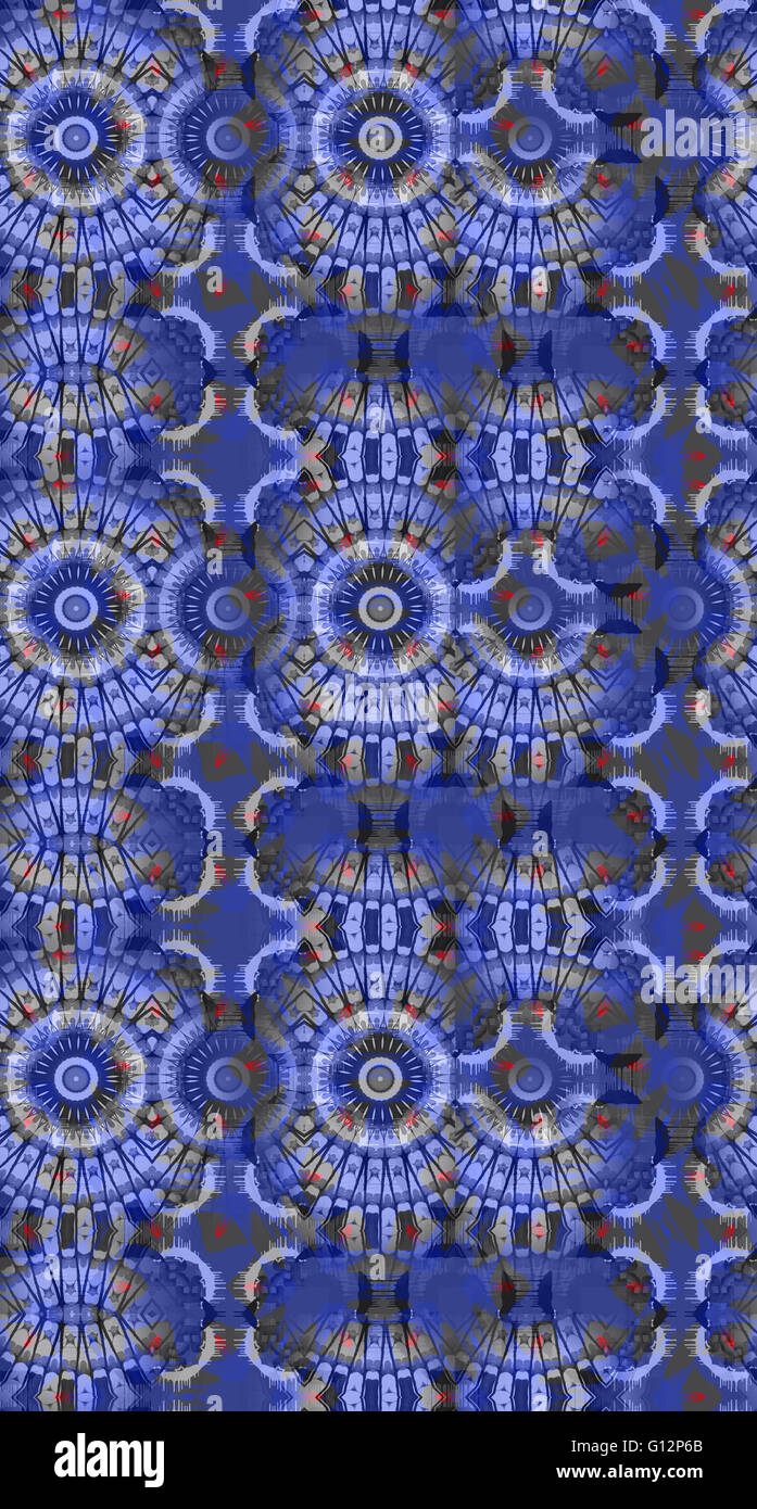 allover blue motif repeat design Stock Photo - Alamy