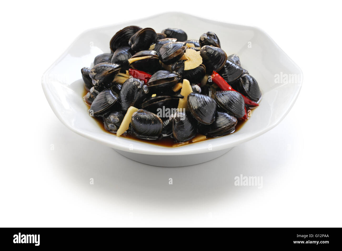 freshwater clam ceviche, marinated river clam, pickled asian clams ...