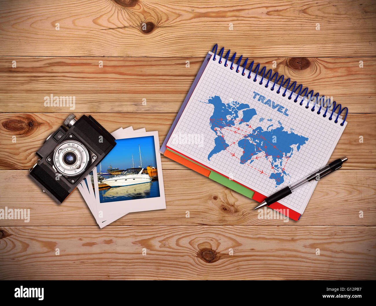 Map camera diary hi-res stock photography and images - Alamy