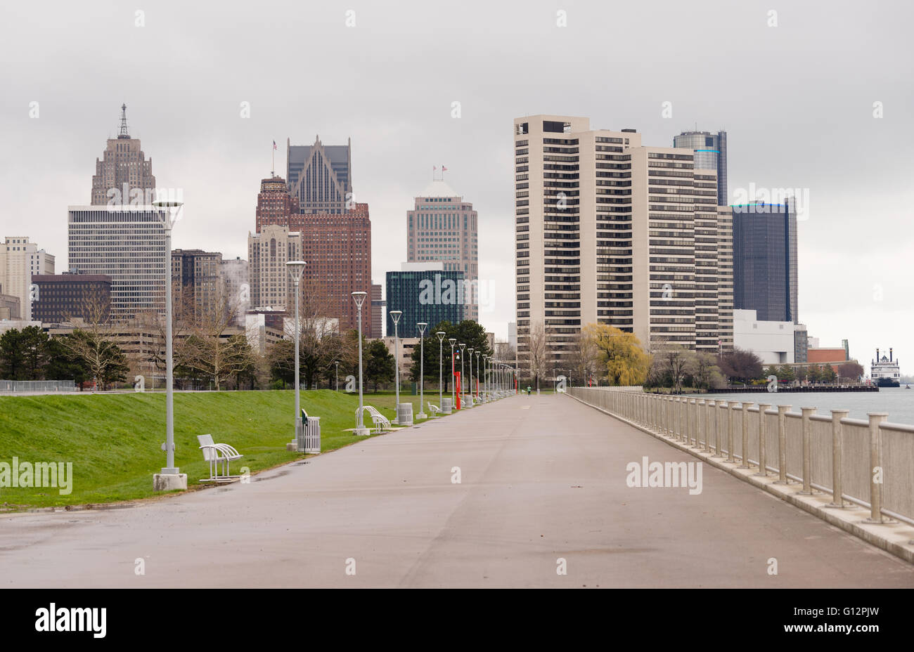 Urban scene in detroit hi-res stock photography and images - Alamy