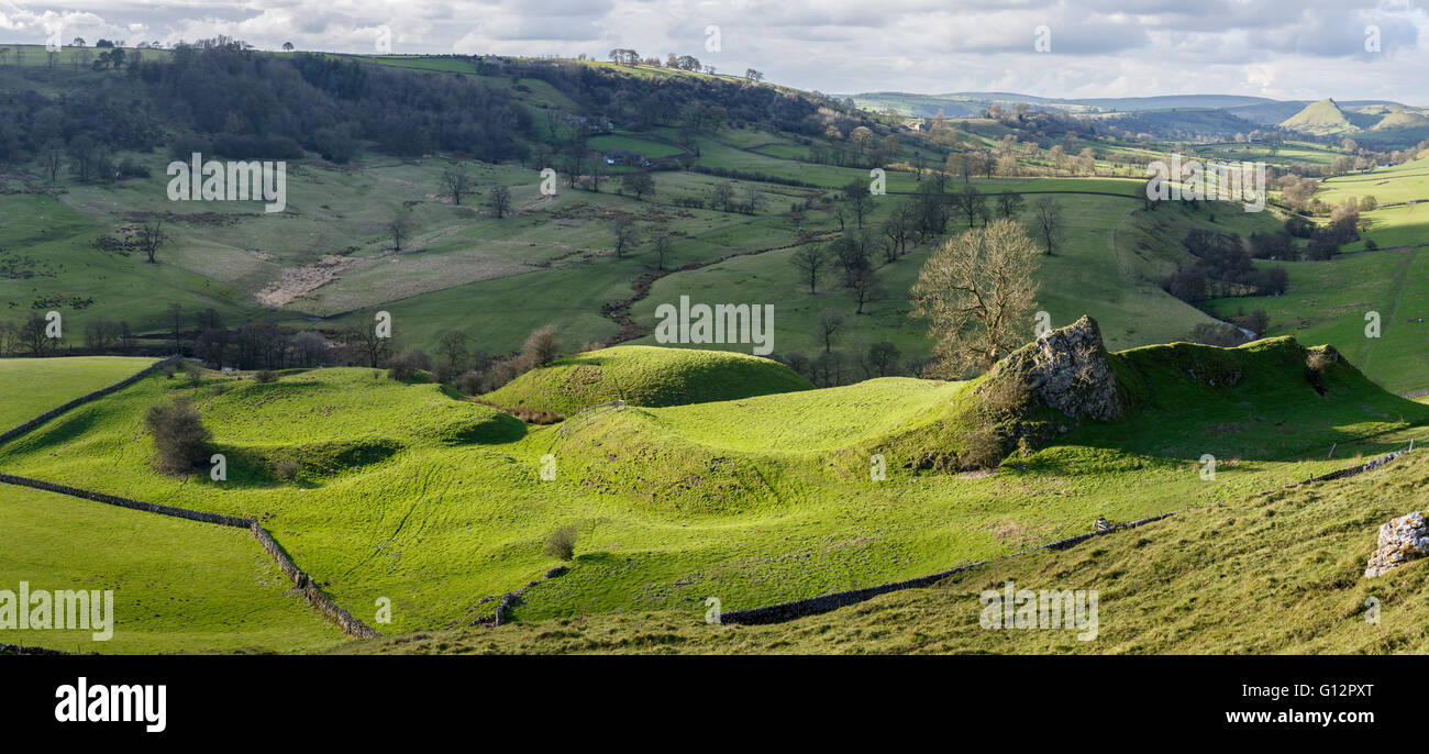 Pilsbury Castle, Dove Valley, Peak District National Park, Derbyshire ...