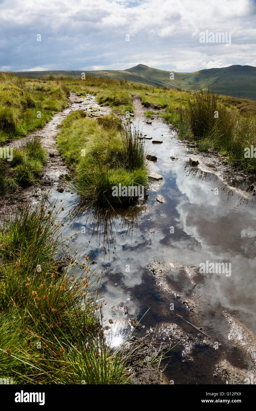 South Head and Mount Famine from Harry Moor, Kinder Scout, Peak ...
