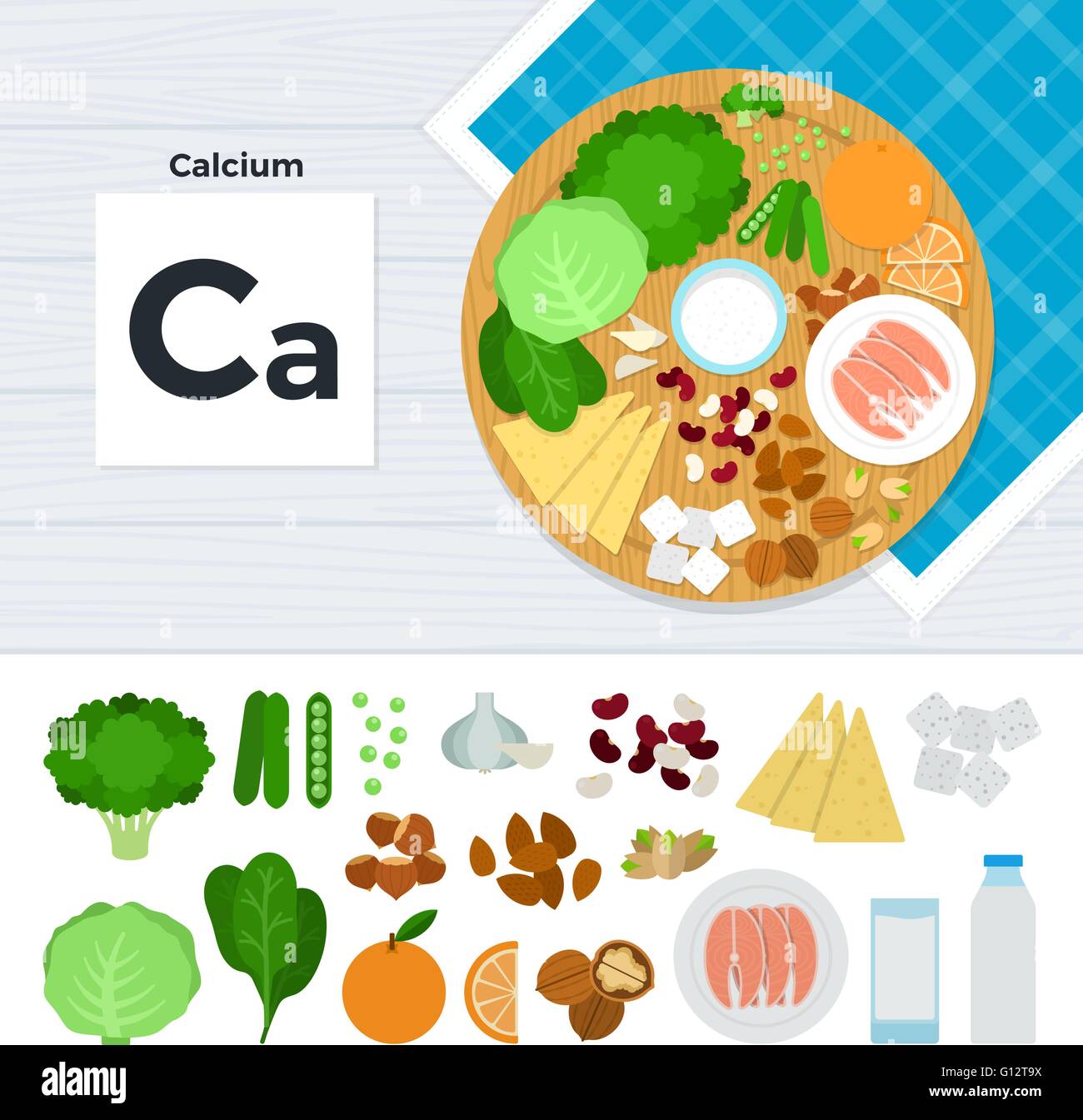 Products with Calcium Stock Vector Image & Art - Alamy