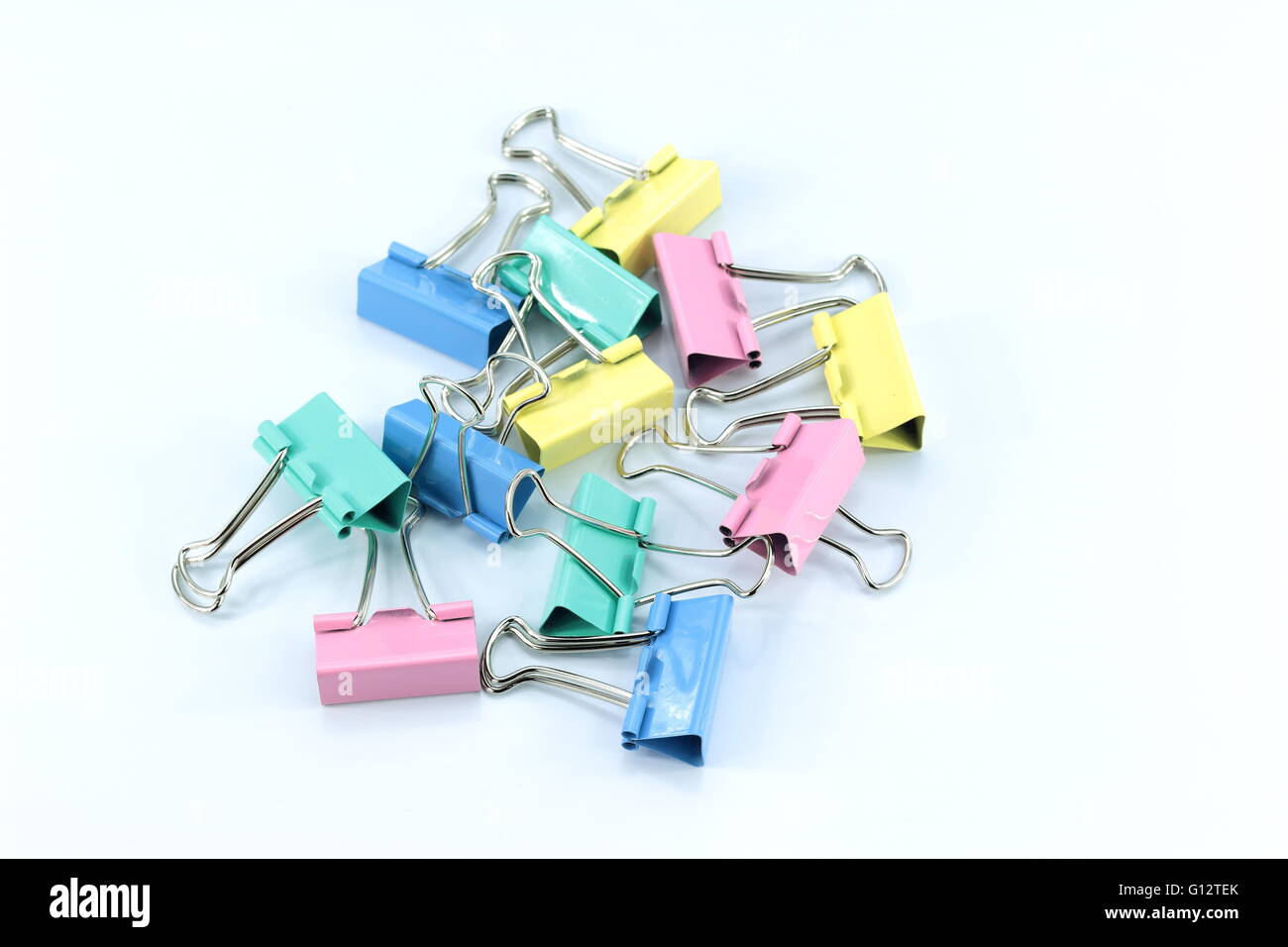 paper clip on white background Stock Photo - Alamy
