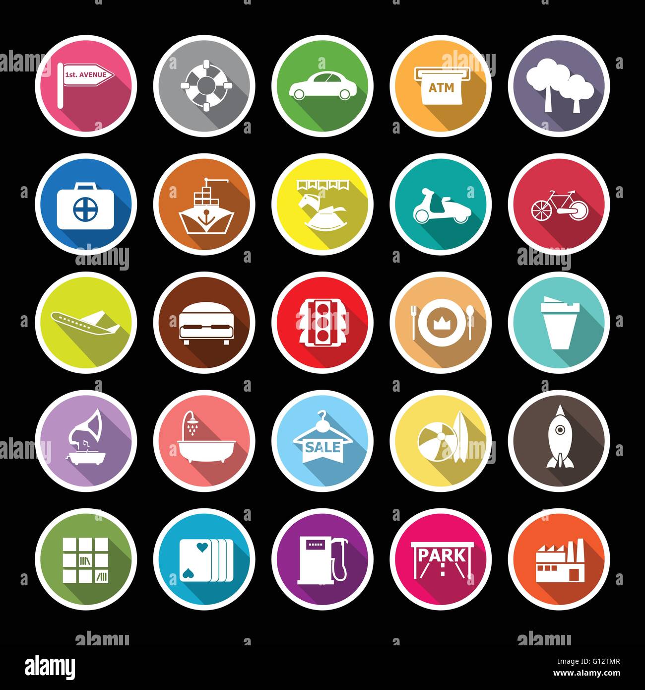 Amusement theme park map hi-res stock photography and images - Alamy