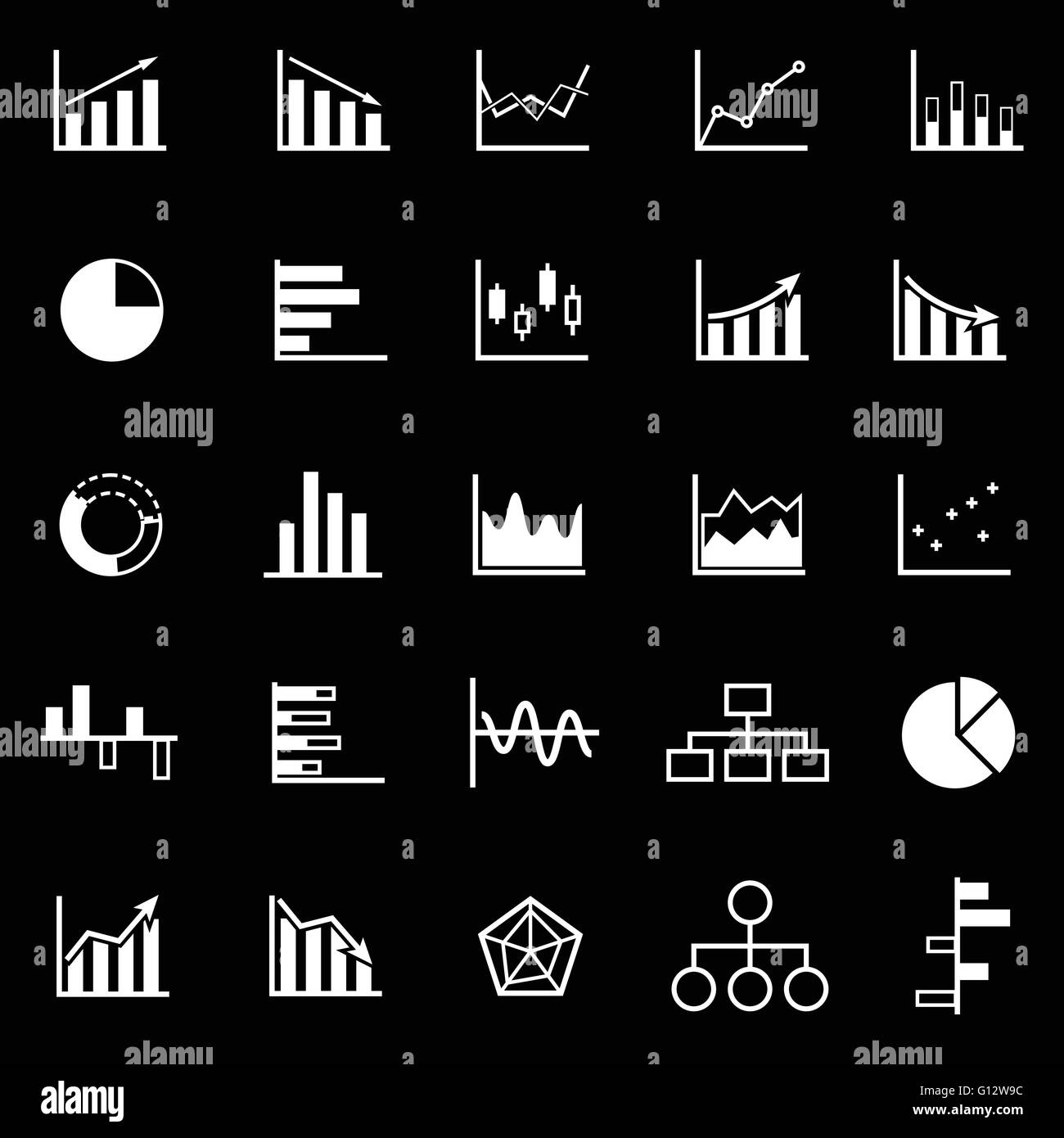 Black bar graph Stock Vector Images - Alamy